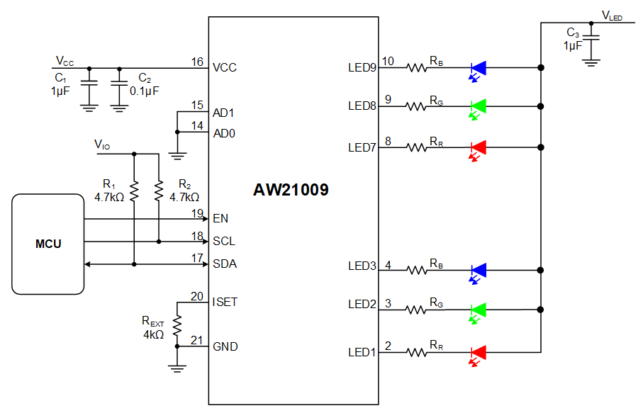 AW21009QNR | Direct breathing LED drivers | awinic
